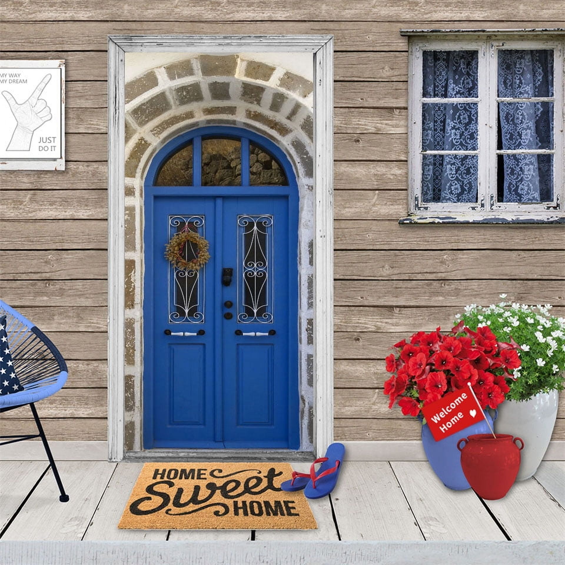 Retro Muslim Style 3D Door Sticker Self-Adhesive Vinyl Wall Sticker ...