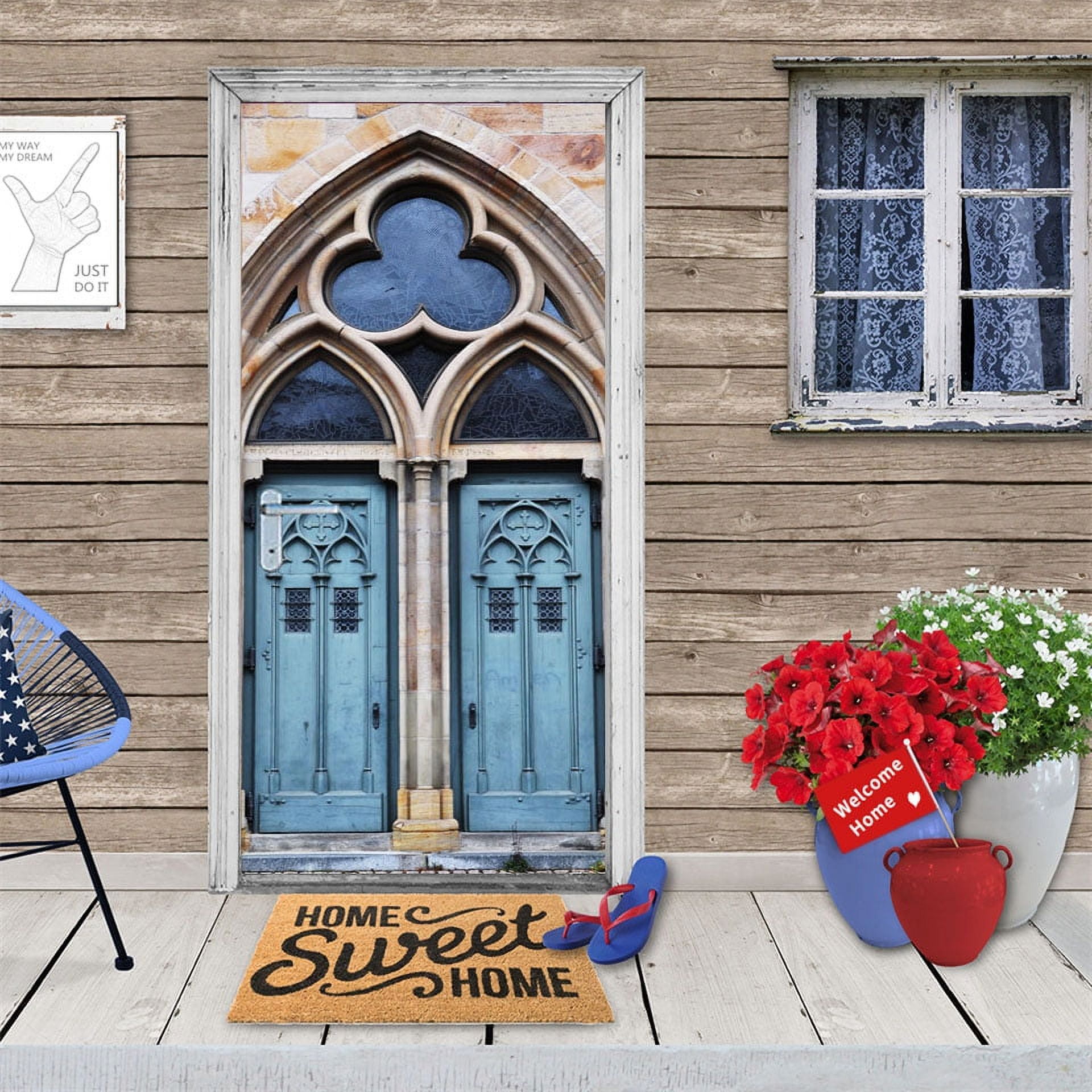 Retro Muslim Style D Door Sticker Self-Adhesive Vinyl Wall Sticker Home ...