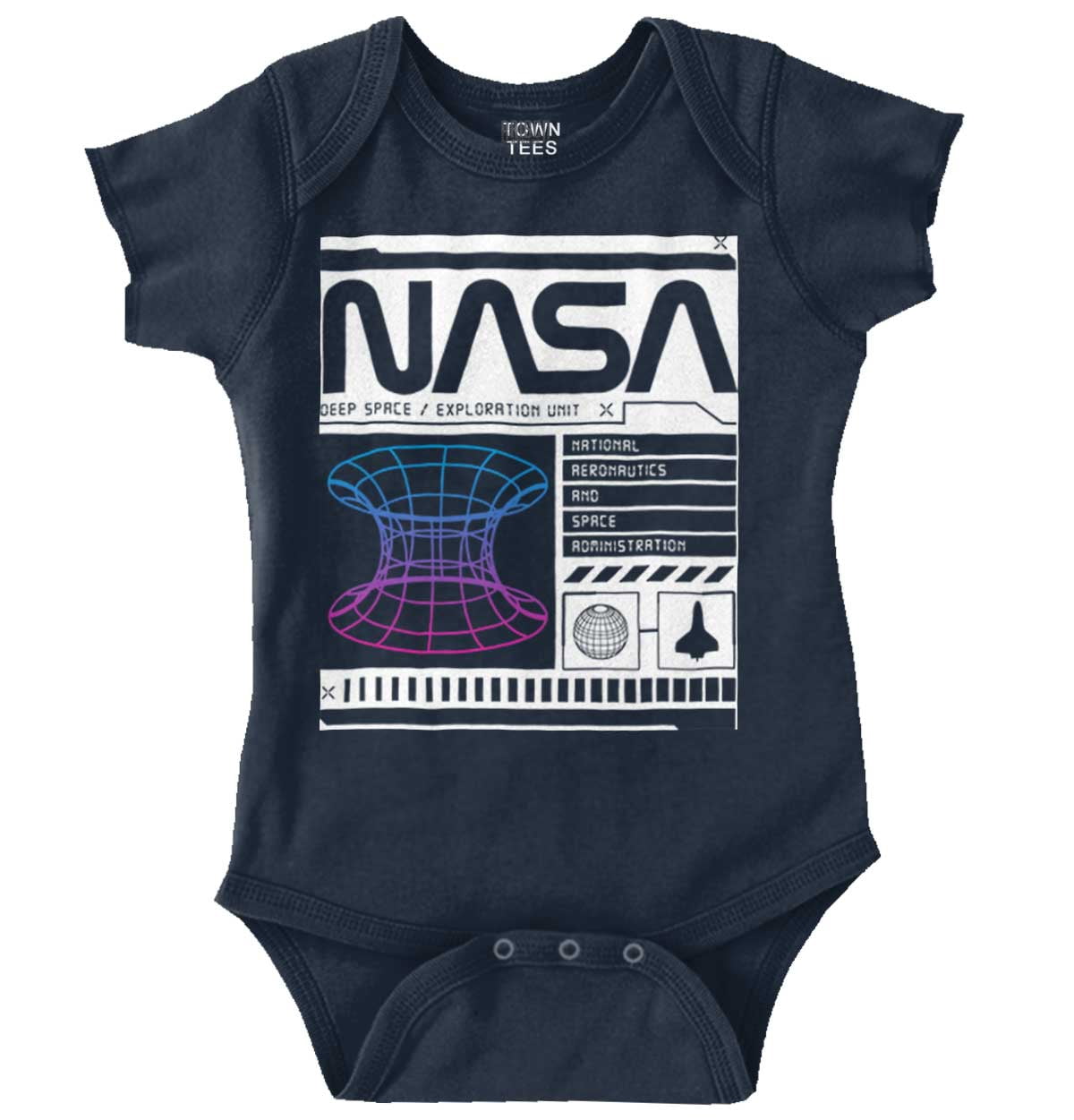 Retro NASA Deep Space Exploration Romper Boys or Girls Infant Baby ...