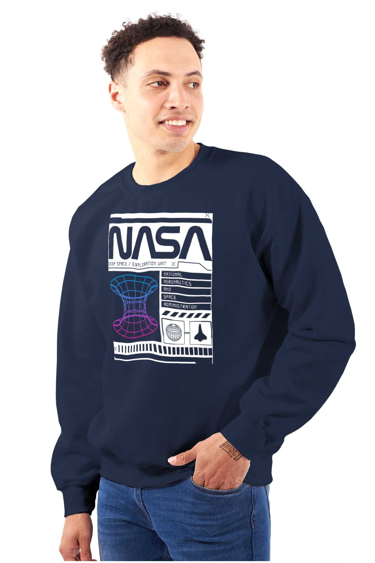 Retro NASA Deep Space Exploration Unisex Plus Size Sweatshirt Brisco ...