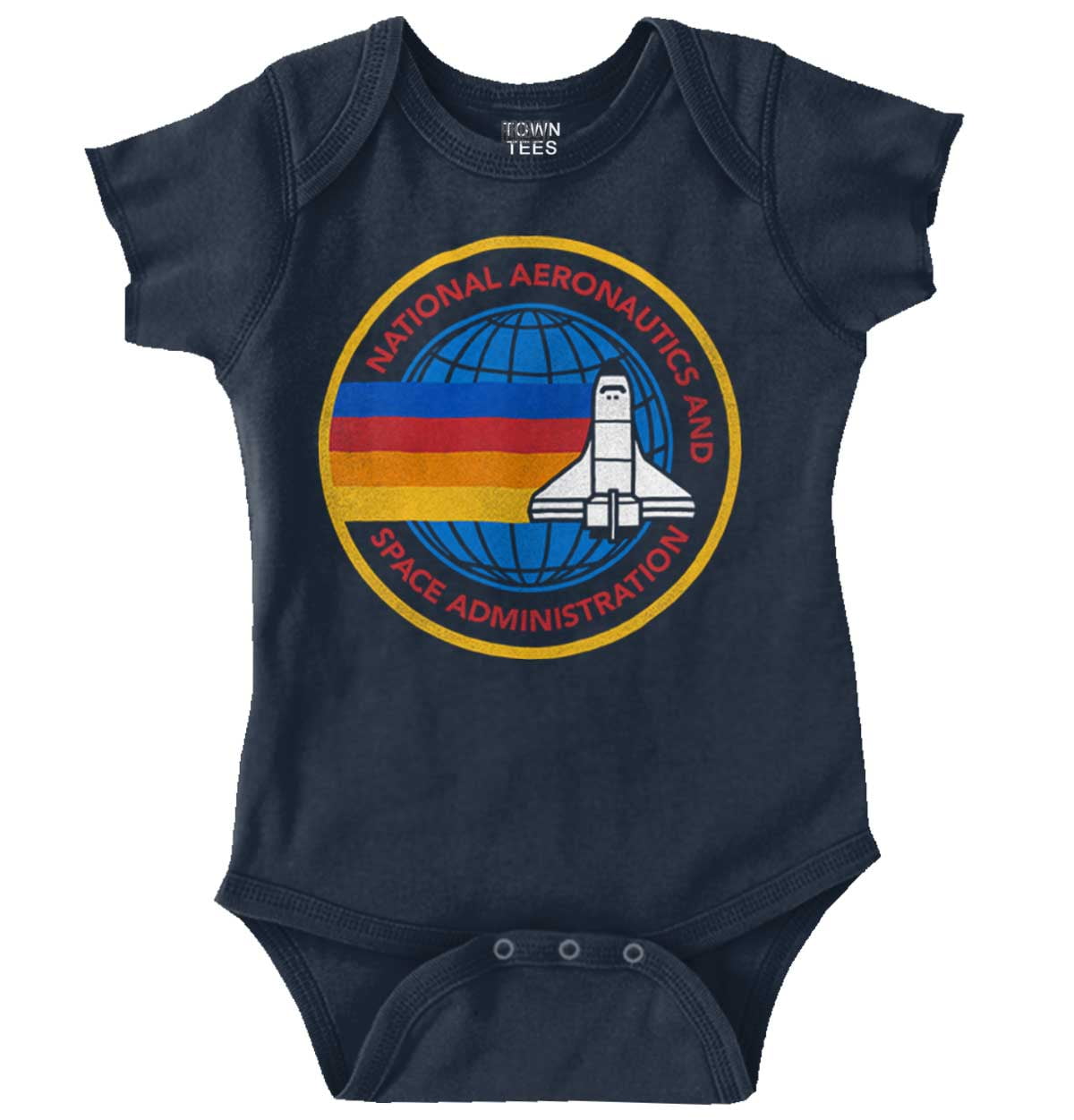 Retro NASA Space Shuttle Rainbow Romper Boys or Girls Infant Baby ...