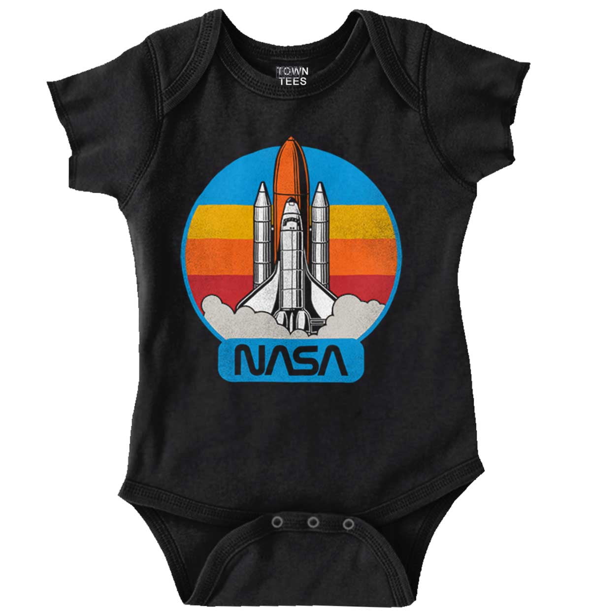 Retro NASA Worm Logo Rocket Launch Romper Boys or Girls Infant Baby ...