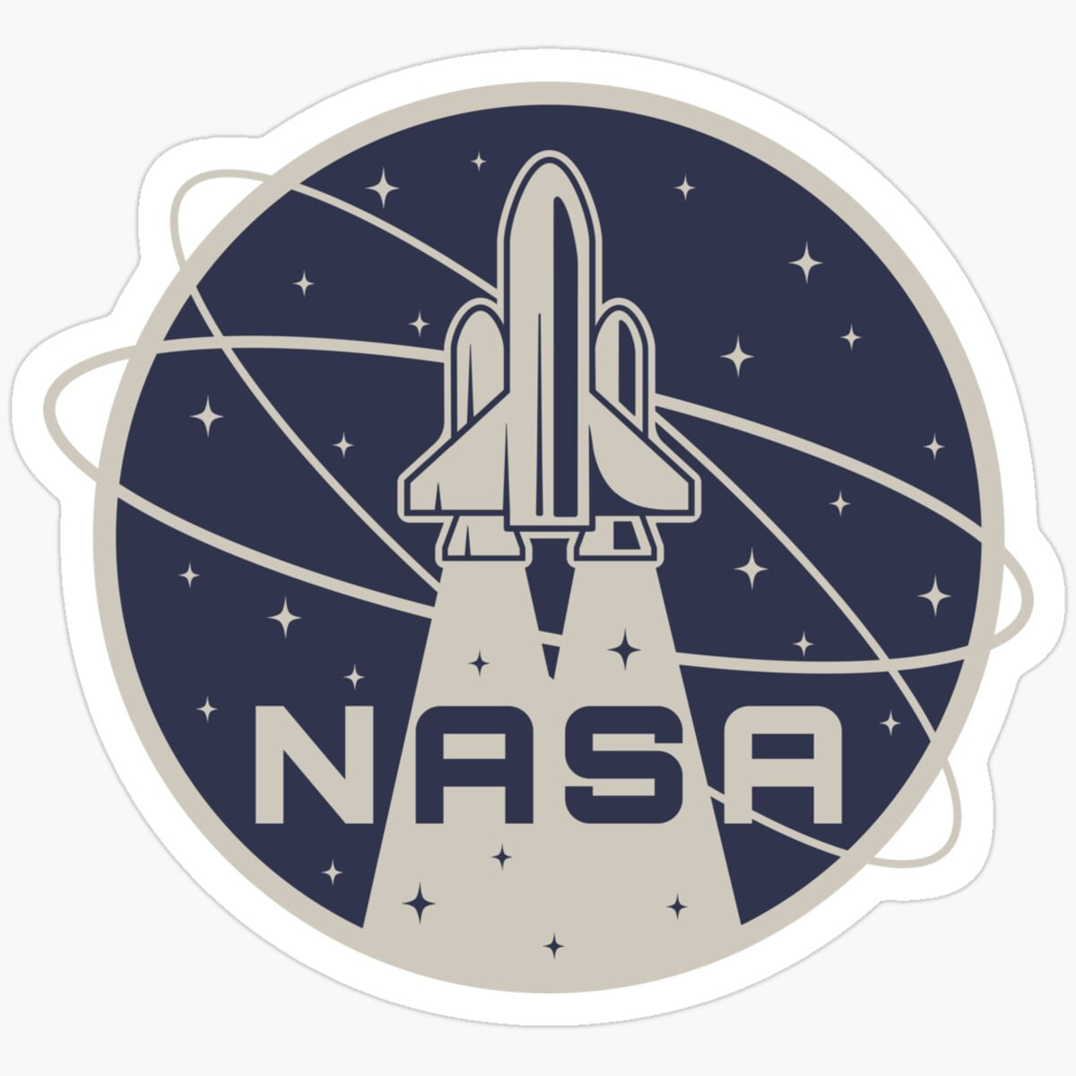 Retro Nasa Logo Design; Sticker, Mask, Tee Sticker. Gift For You ...