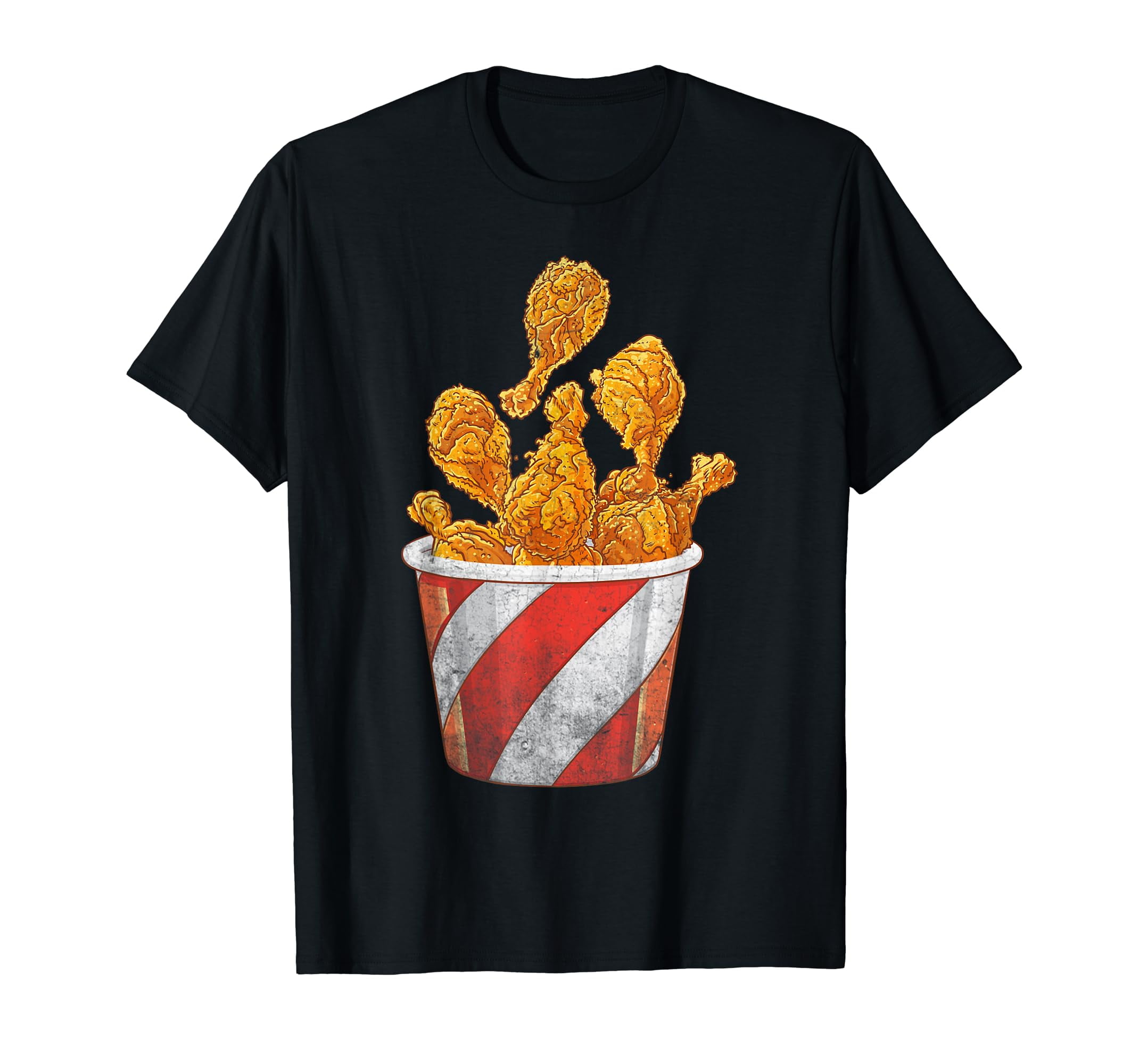 Retro National Fried Chicken Day Funny Fast Food Lover T-Shirt ...