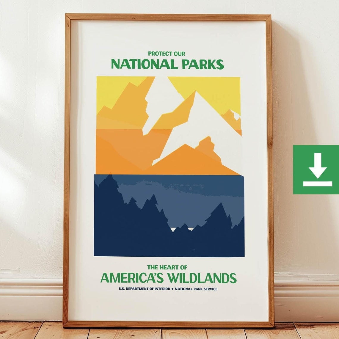 Retro National Parks Gift For Traveler Wildlands Print National Park ...