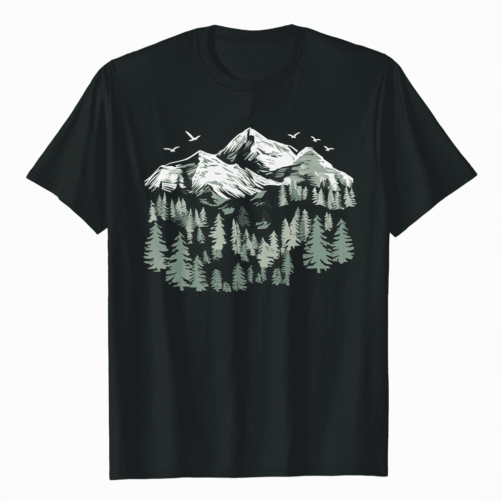 Retro Nature Enthusiast Adventure Vintage Forest Scenic Wilderness T ...