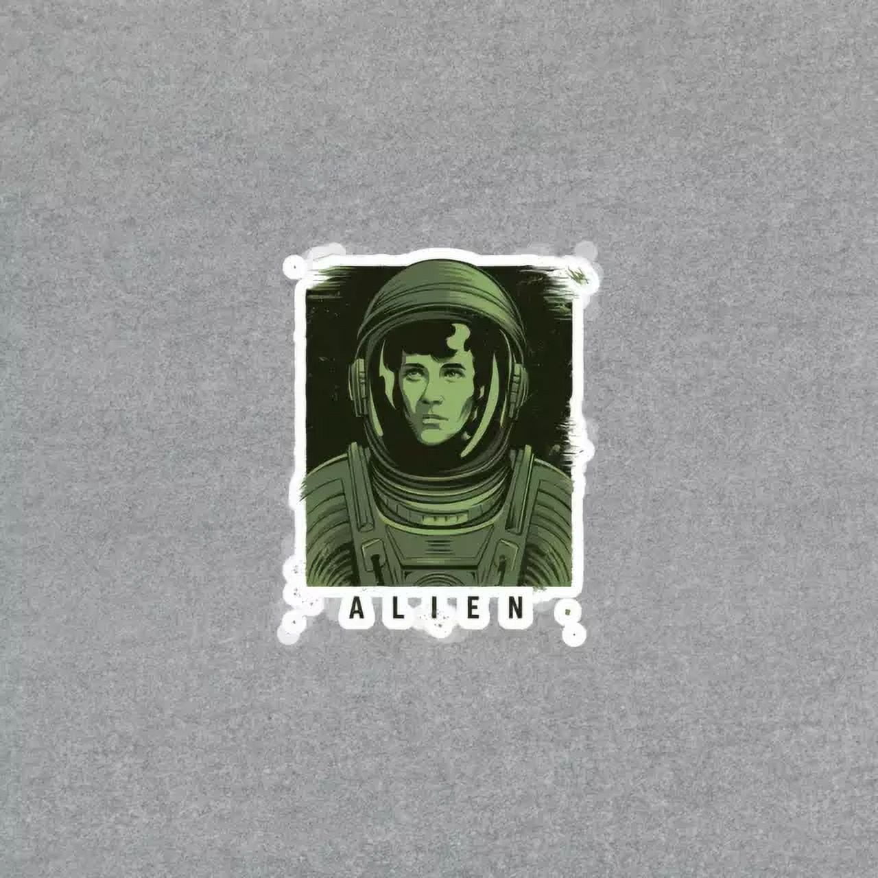 Retro Neon Green Astronaut Woman Sticker - Sci-Fi Space Art Decalphone ...