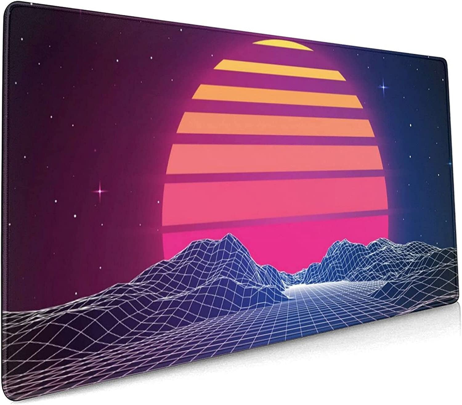Retro Neon Sunset Synthwave Extended Mouse Pad 35.4x15.7 Inch XXL ...