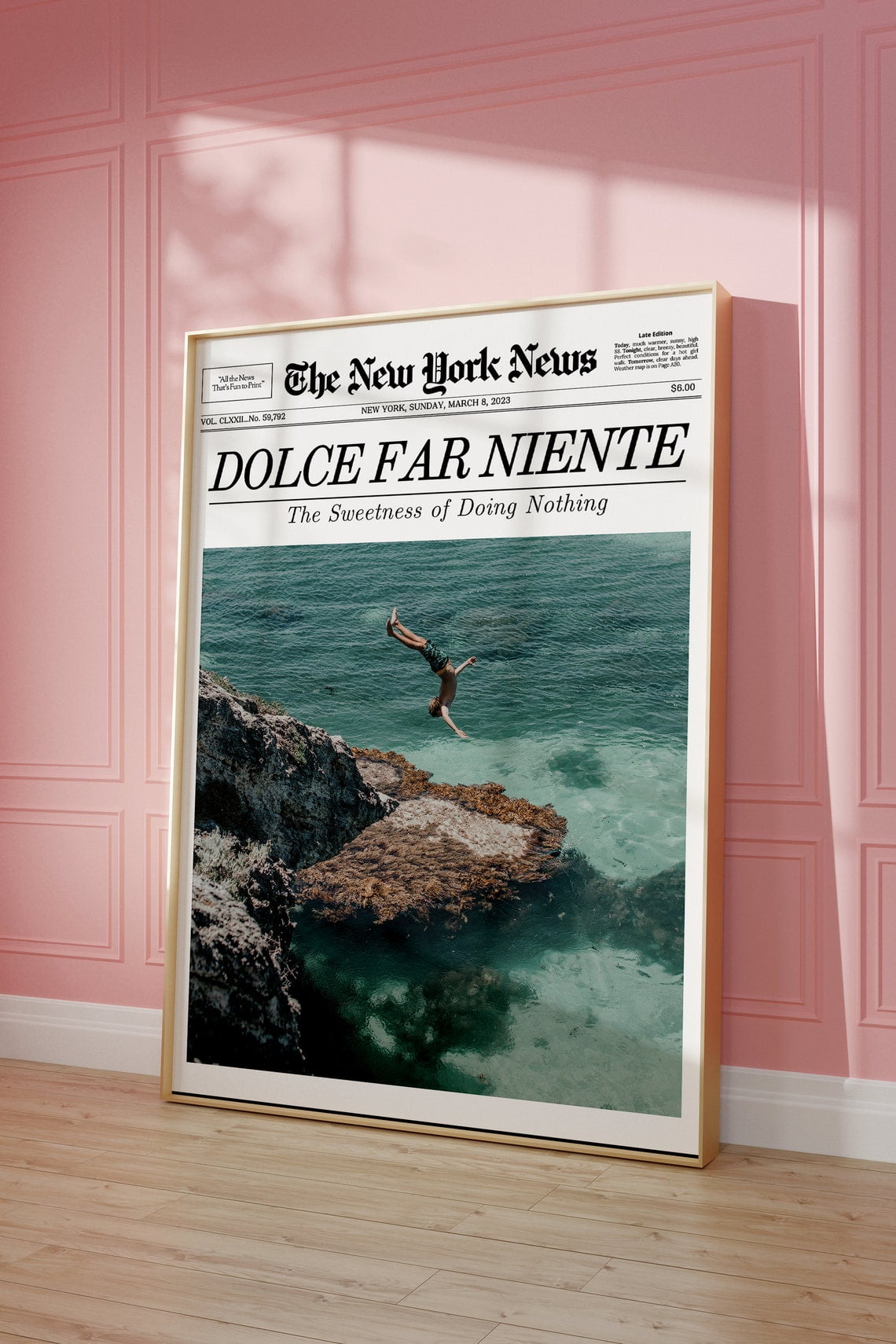 Retro Newspaper Print, Dolce Far Niente, La Dolce Vita, Beachy Summer ...