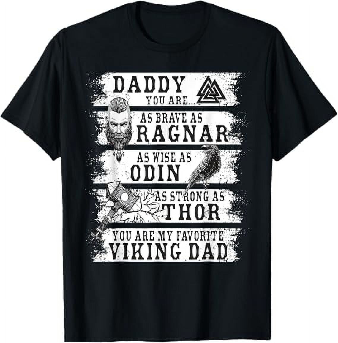 Retro Norse Mythology & Viking Saying - Best Viking Daddy T-Shirt ...