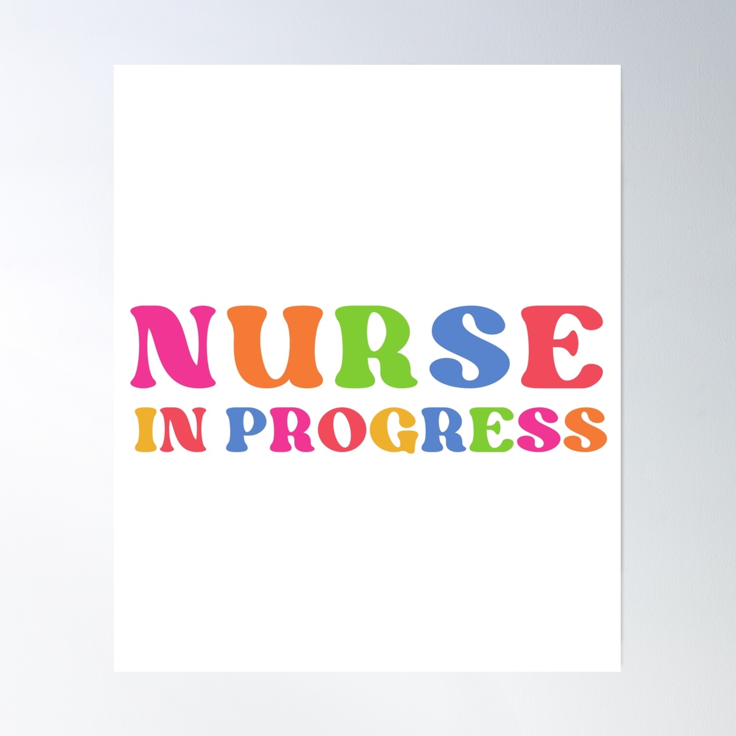 Retro Nurse In Progress- Rn - Registered Nurse - Future Nurse Poster ...