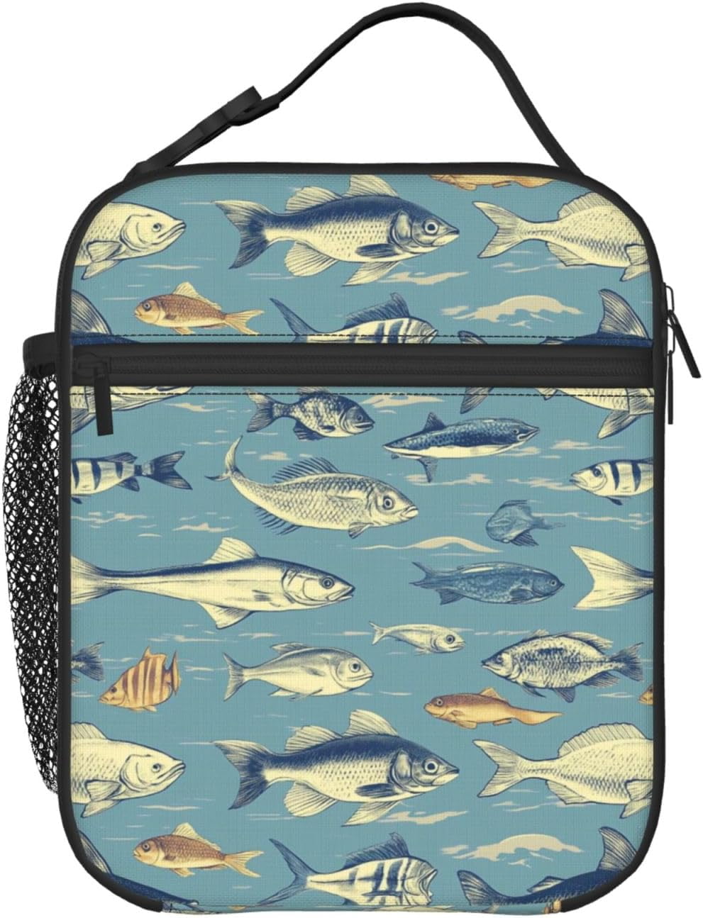 Retro Ocean Fish Lunch Box - Insulated Lunch Bags for MenWomenWomenMen ...