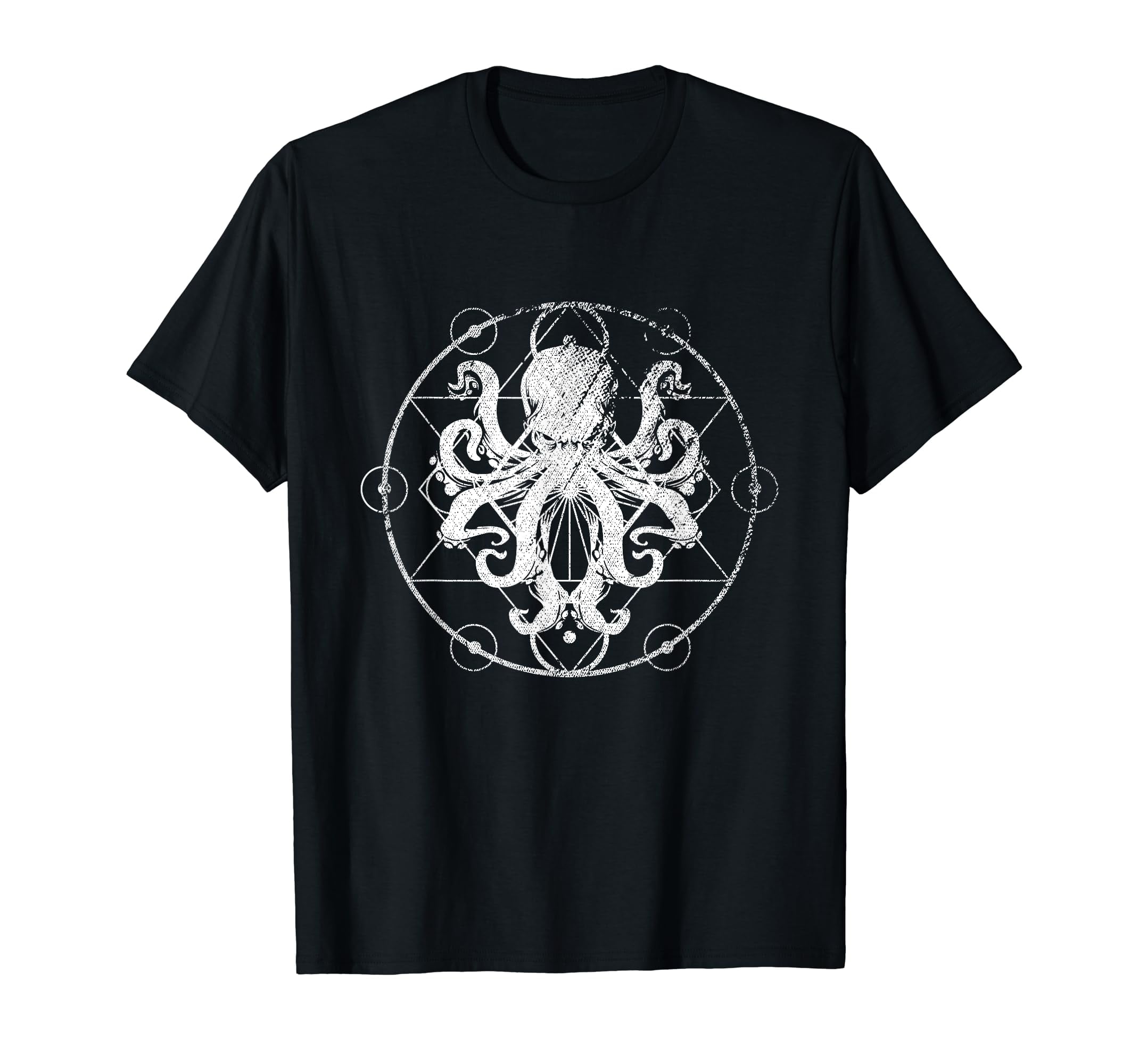 Retro Octopus T-Shirt Black Tee - Walmart.com