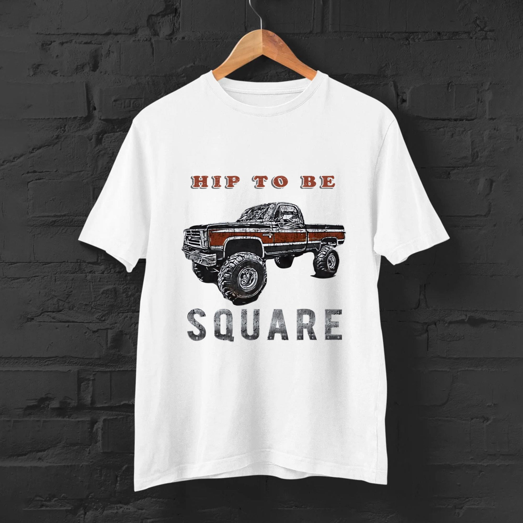 Retro Off-Road Square Body Lifted Truck Shirt All Terrain Adventure ...