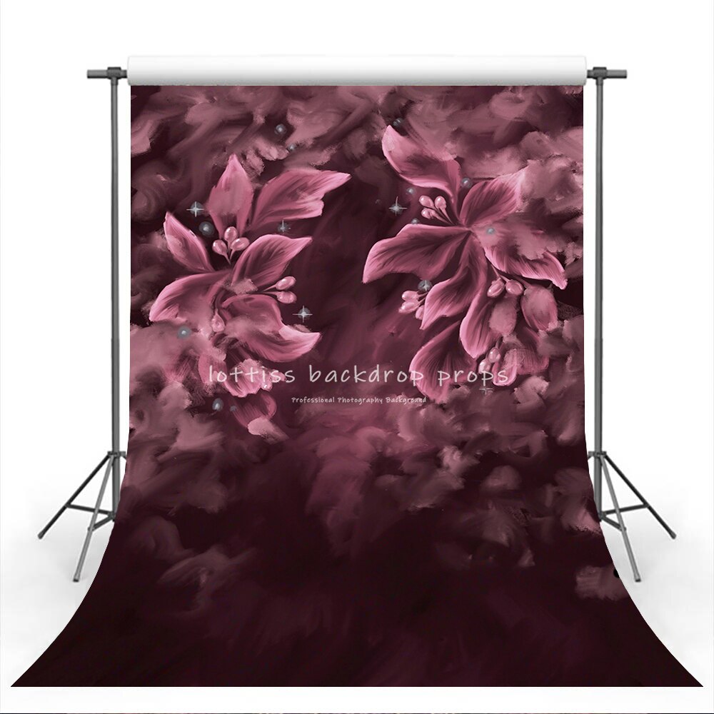 Retro Oil Painting Flower Backdrop Pregant Kids Portrait Photocall ...