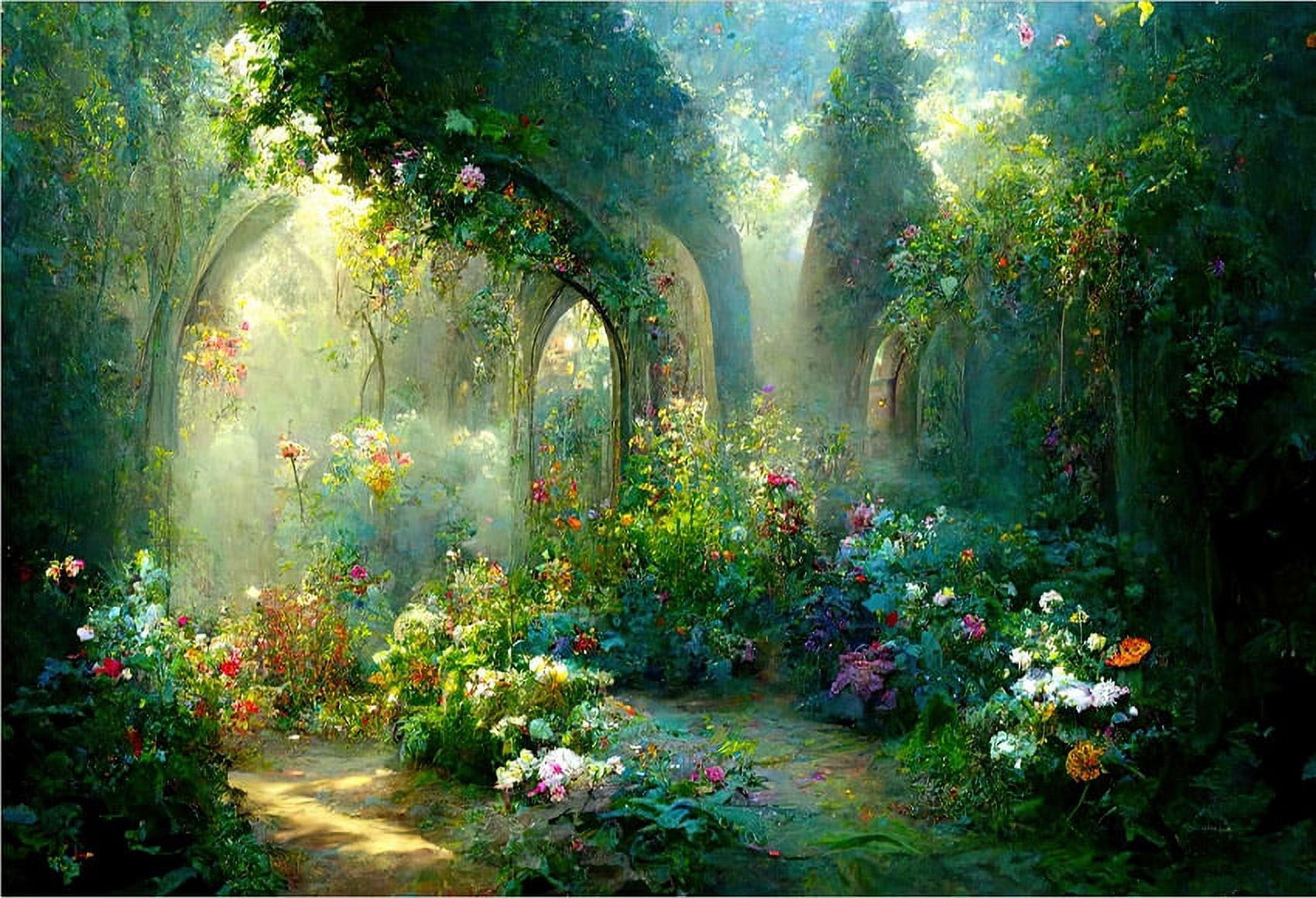 Retro Oil Painting Garden Flower Wedding Girl ic Portrait r Photo ...