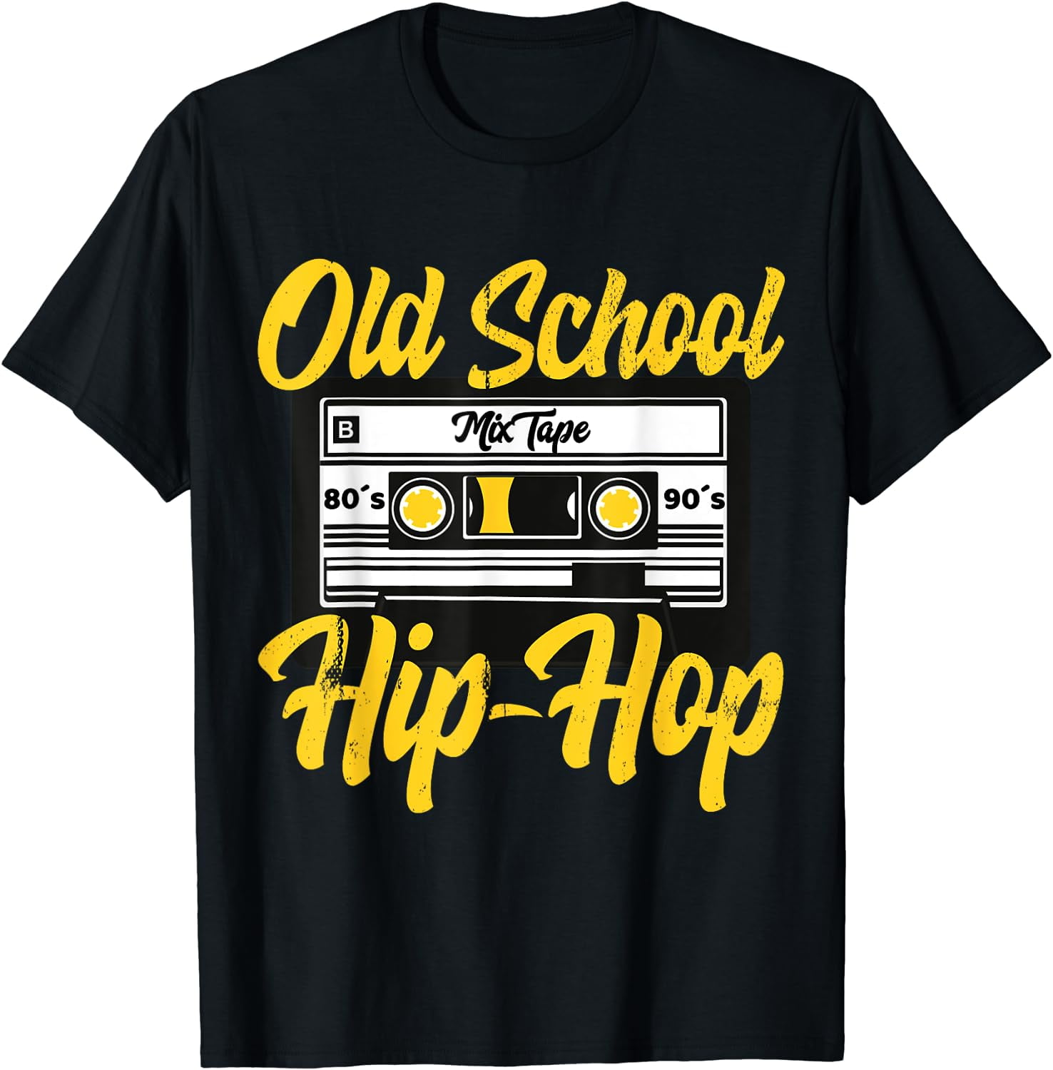 Retro Old School Hip Hop 80s 90s Mixtape Cassette Gift T-Shirt - Walmart.com