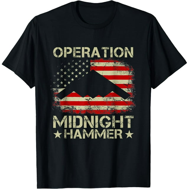 Retro Operation Midnight Hammer with American Flag T-Shirt - Walmart.com