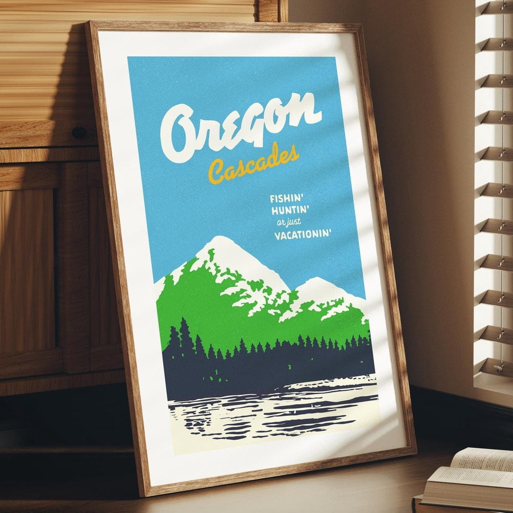 Retro Oregon Travel Print Oregon Art Wall Decor Vintage Oregon Poster ...