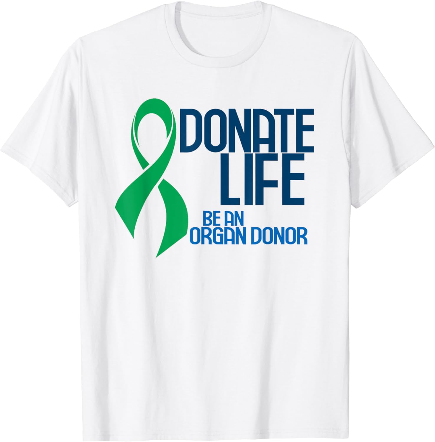 Retro Organ Donation and Green Organ Donor Awareness Ribbon T-Shirt ...