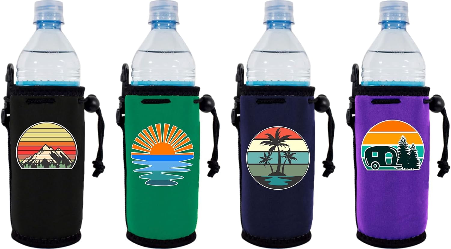Retro Outdoor Designs Water Bottle Coolie 4 Pack Set - Walmart.com