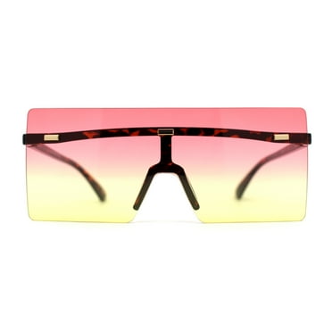 90's Small Rectangle Sunglasses Slim Arms Color Tinted Lens 45mm (Black ...