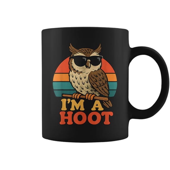 Retro Owl I M A Hoot Animal Coffee Mug - Walmart.com