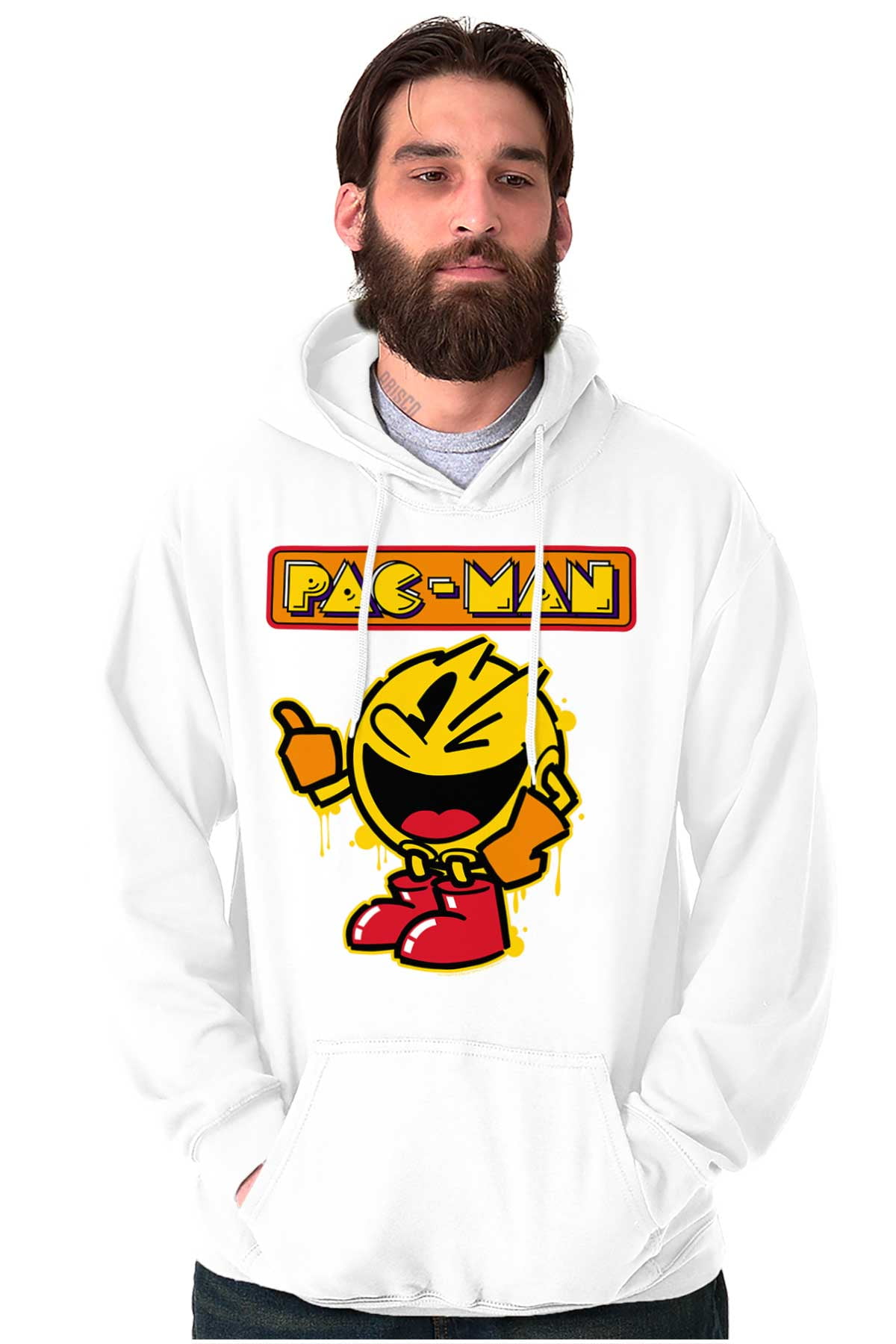 Retro PACMAN Video Arcade Game Drip Hoodie Sweatshirt Women Men Brisco ...