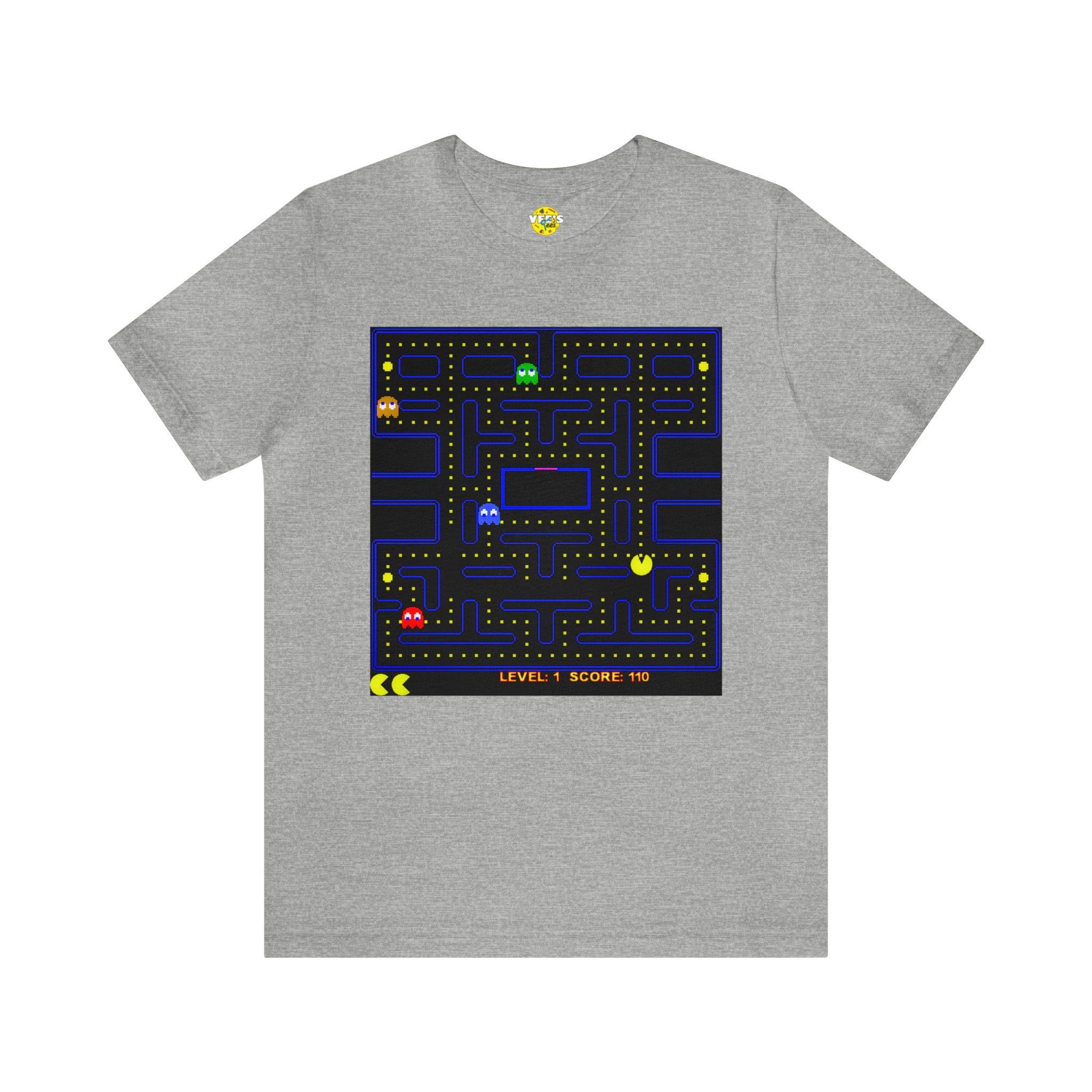 Retro Pac-Man Arcade Game Short Sleeve T-Shirt - Classic Vintage Gamer ...