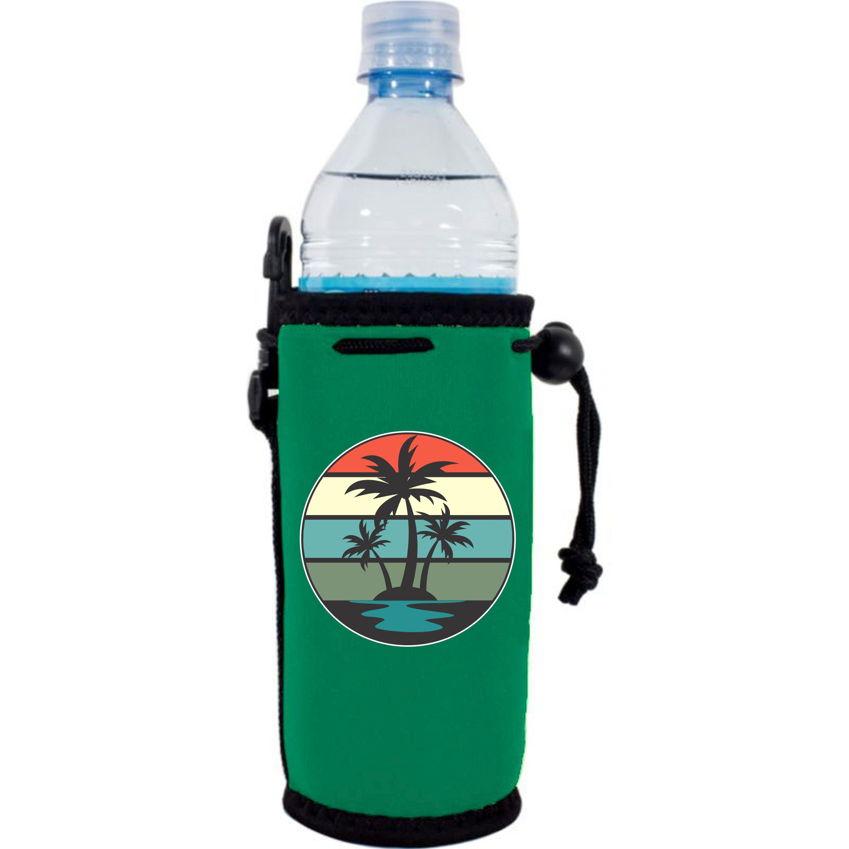 Retro Palm Trees Water Bottle Coolie (Turquoise) - Walmart.com