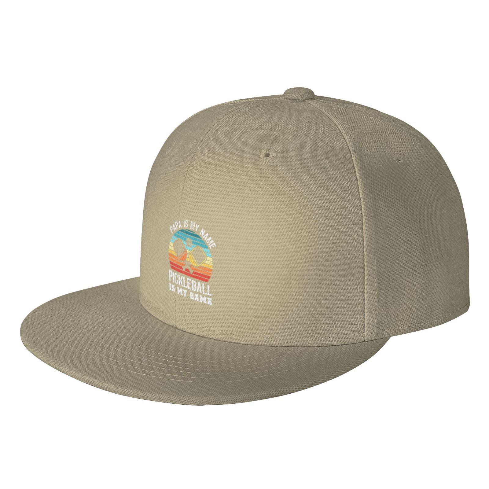 Retro Papa Pickleball Sunset Baseball Cap Adjustable Flat Brim Sun Hat ...