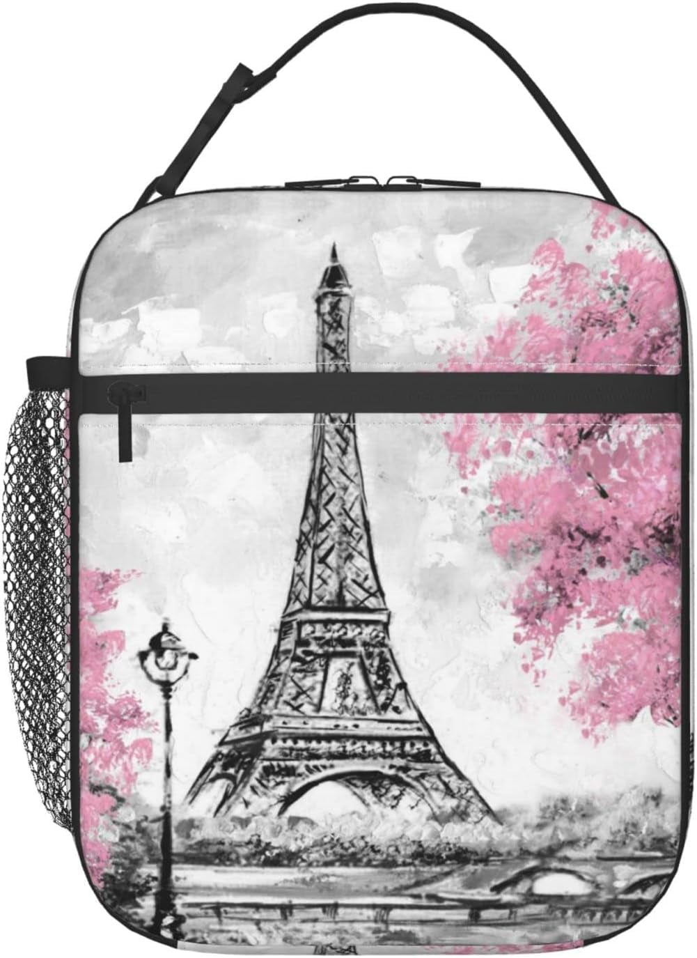 Retro Paris Eiffel Tower Lunch Bag Insulated Portable Reusable Lunch ...