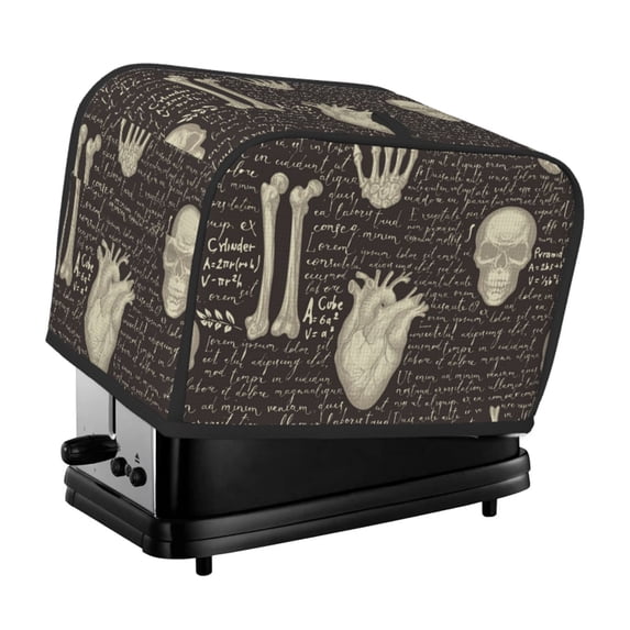 Retro Pattern Human Organs And Bones 2 Slice Toaster Cover Bread Maker ...