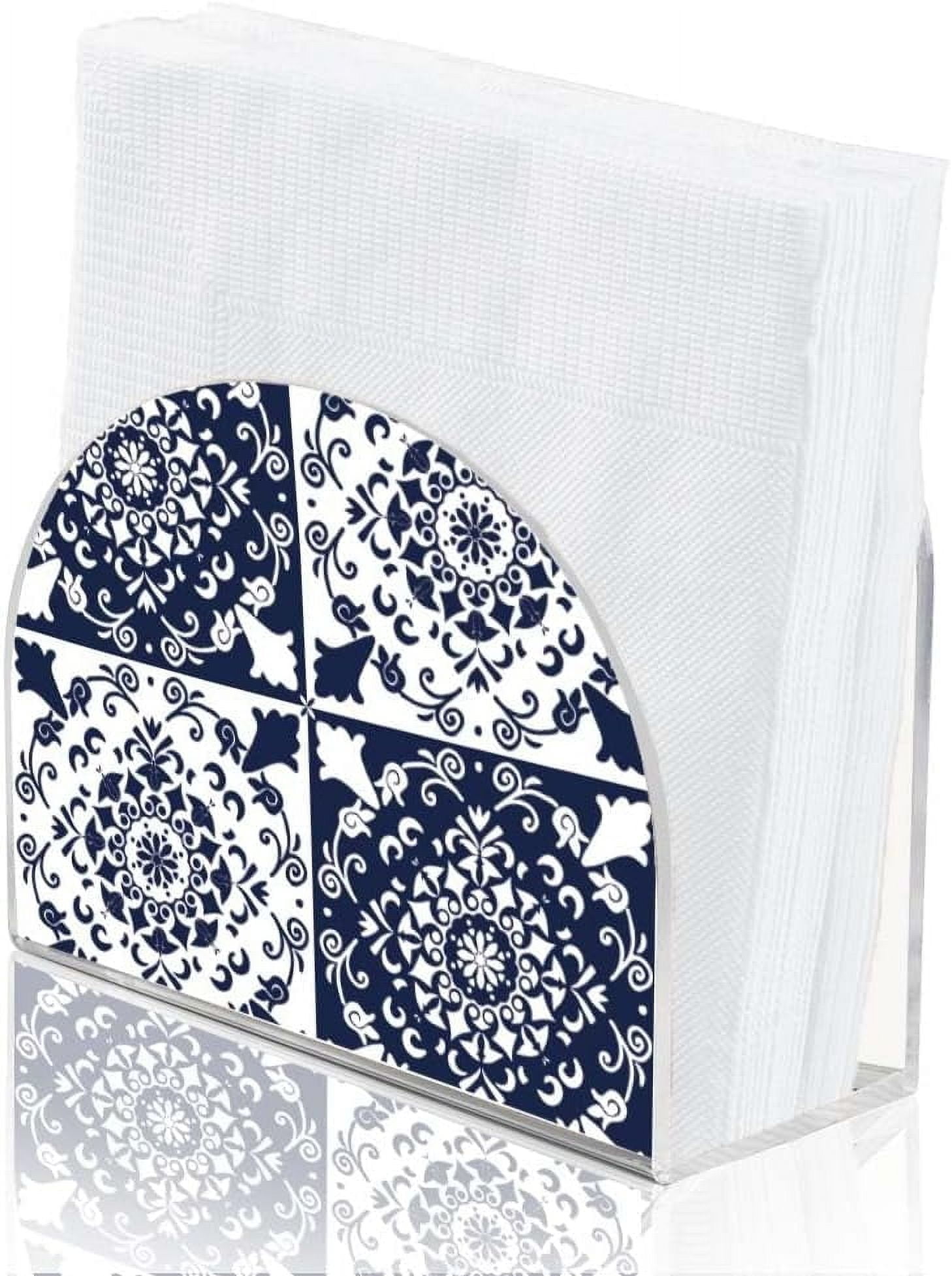 Retro Pattern Napkin Holder for Tables Acrylic Tissue Holder Tissue ...
