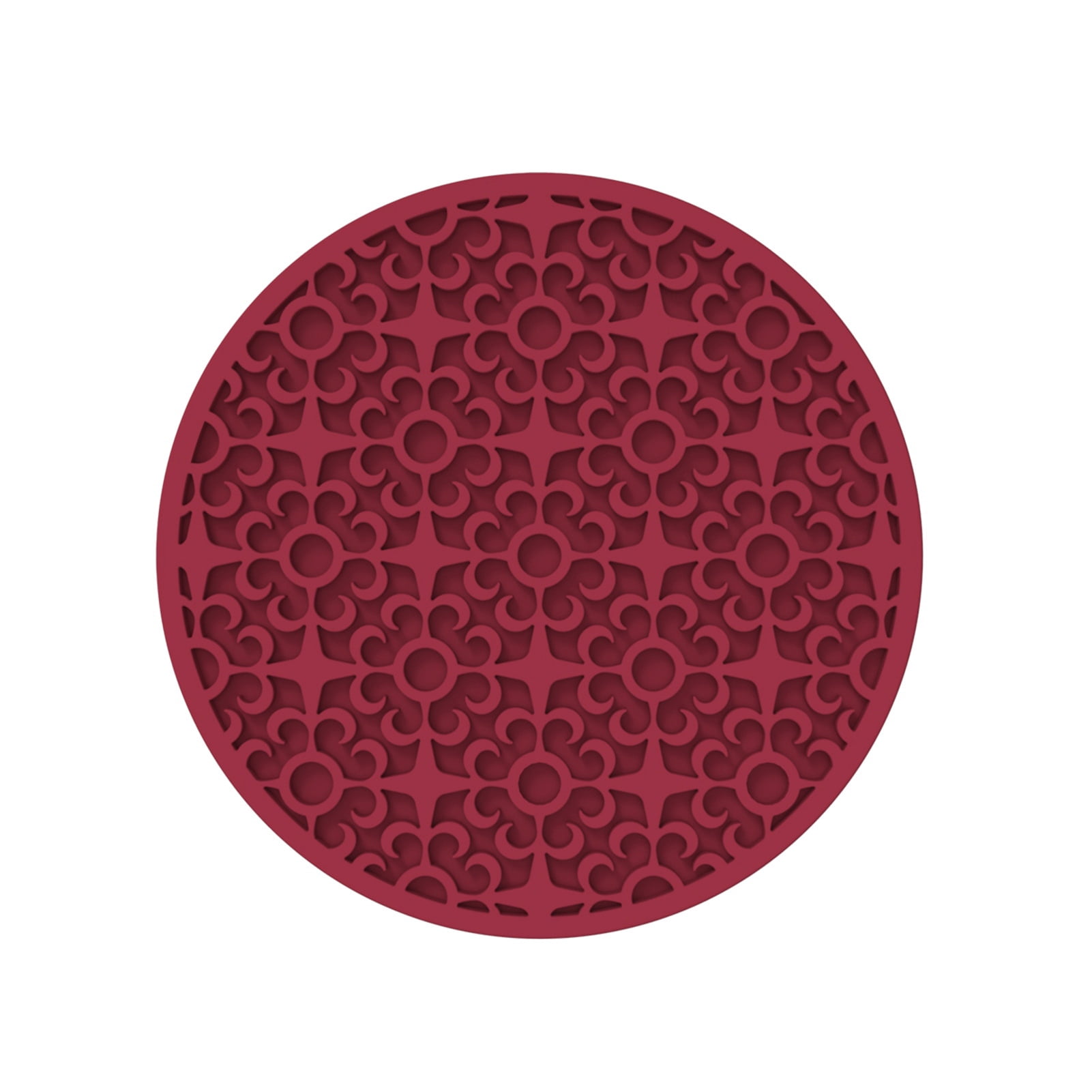 Retro Patterned Silicone Coaster Heat Insulation - Easy to Clean ...