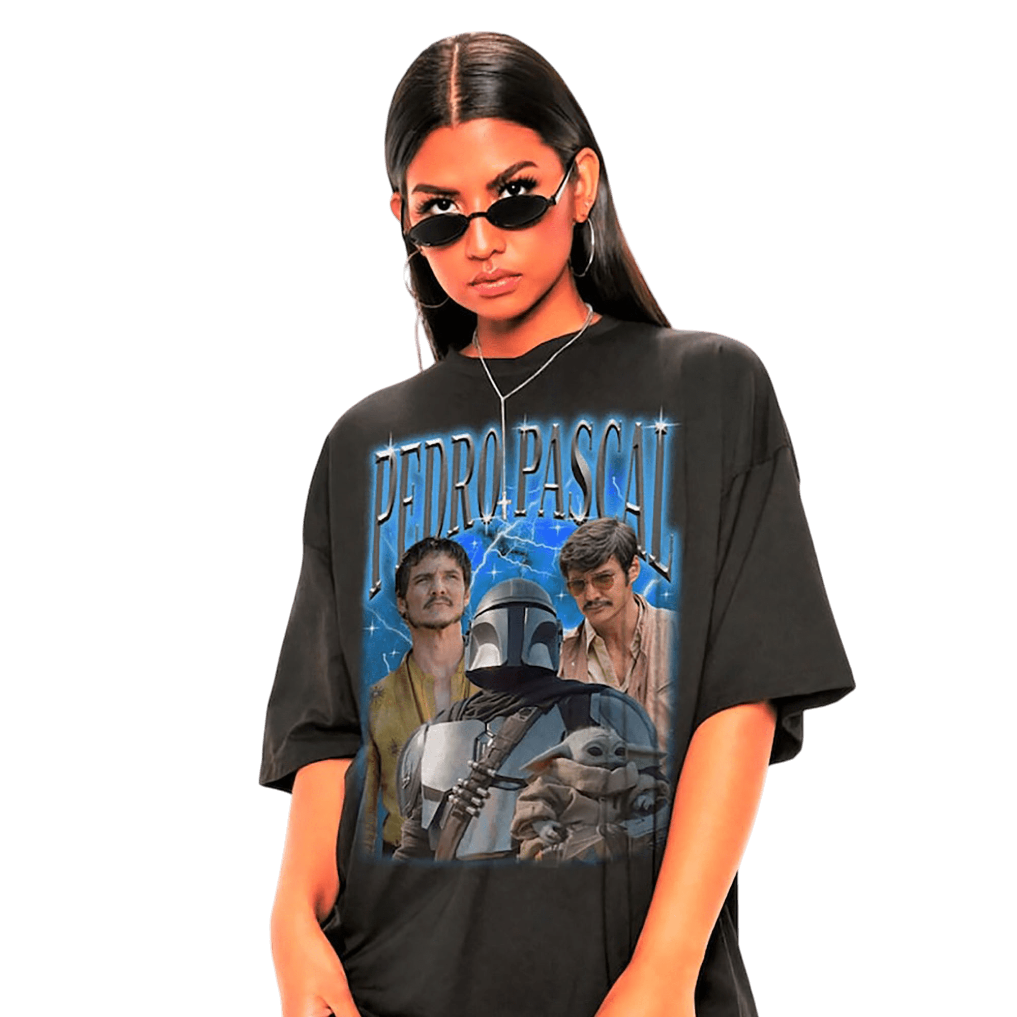 Retro Pedro Pascal Unisex Classic 2D T-Shirt - 90s Pedro Pascal Vintage ...