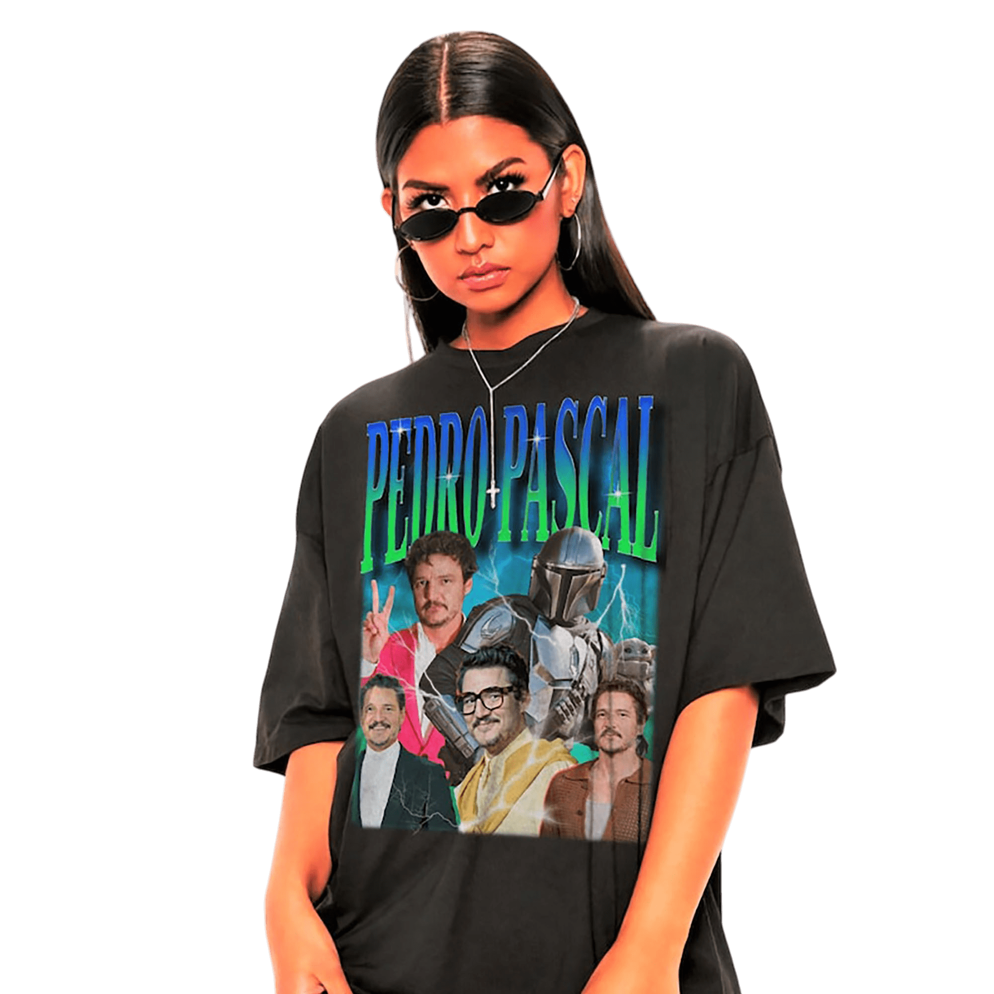 Retro Pedro Pascal Unisex Classic 2D T-Shirt - 90s Pedro Pascal Vintage ...