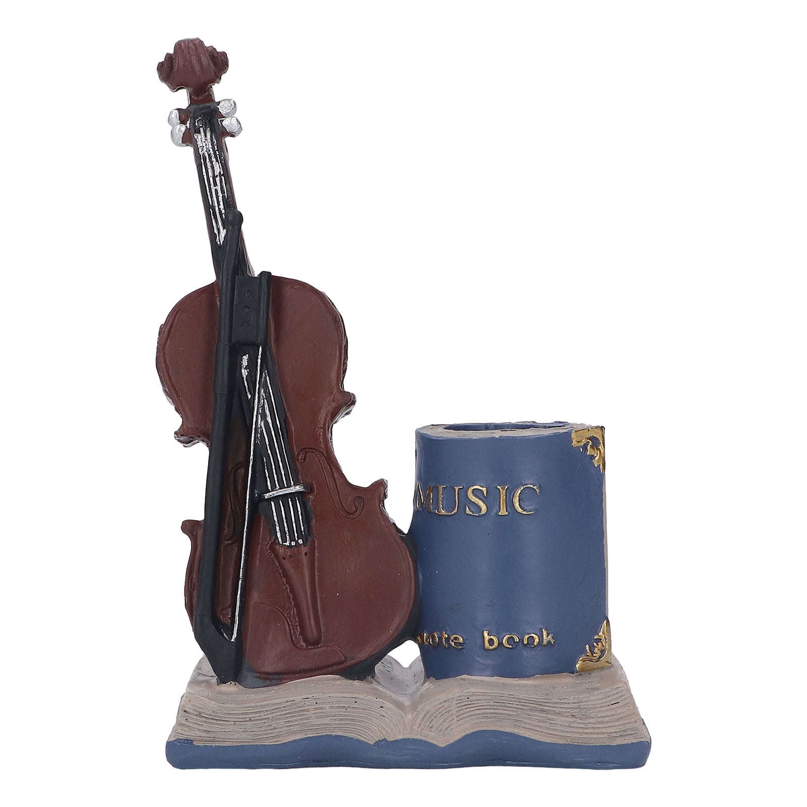 Retro Pen Holder Vintage Violin Blue Desktop Decorations For Home ...