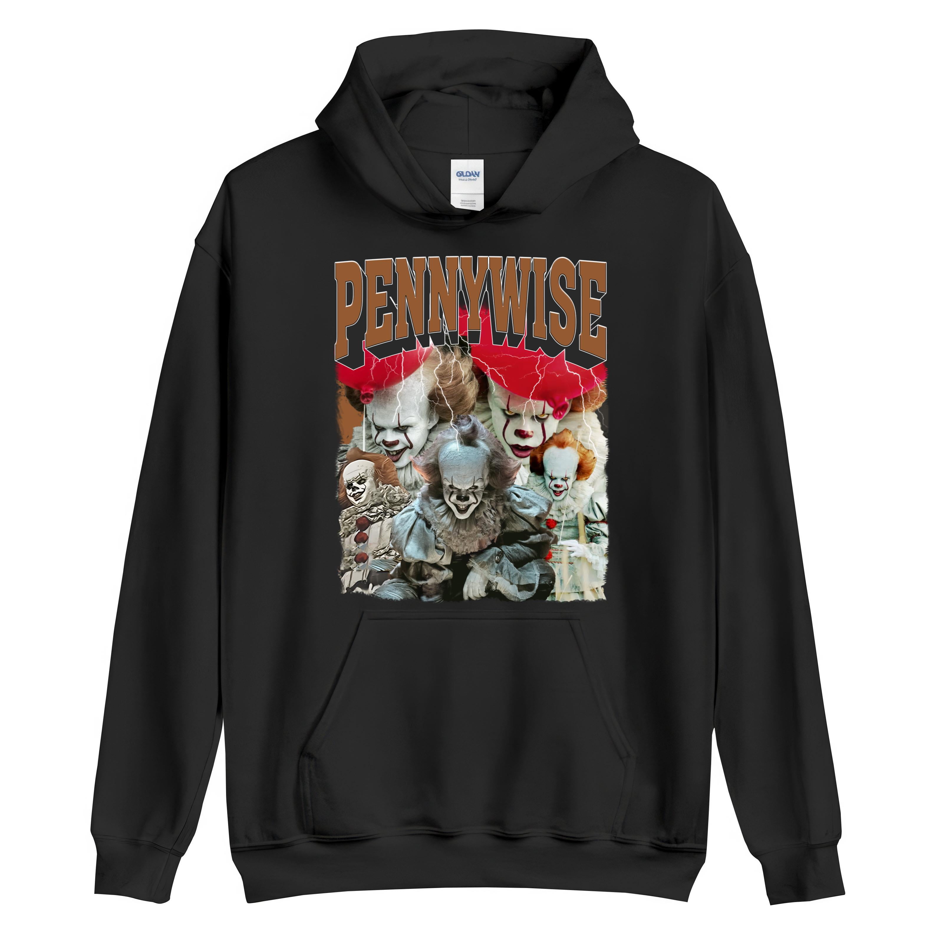 Retro Pennywise Inspired Shirt Horror Clown Graphic Gift for Halloween ...