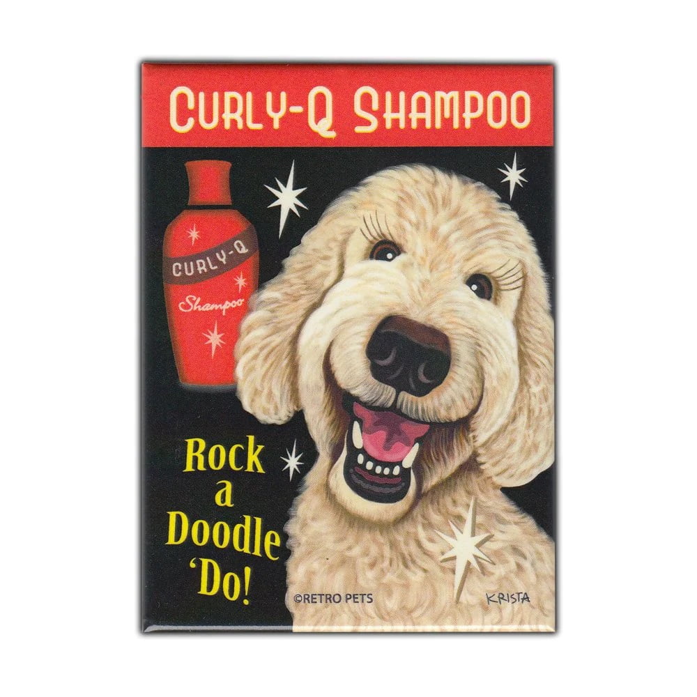 Retro Pets Rock-a-Doodle-Do Cream Labradoodle Fridge Magnet - Walmart.com