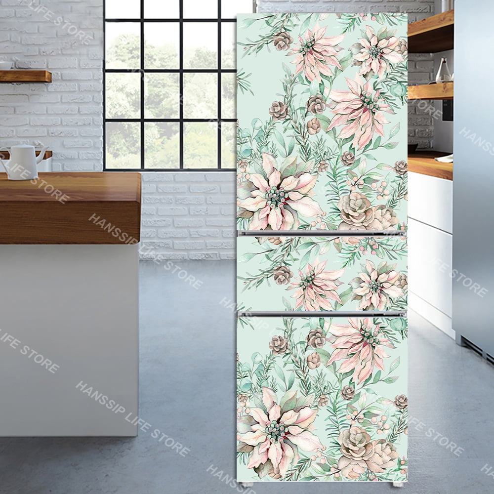 Retro Ph Booth Fridge Door Sticker Waterproof Kitchen rative Wallpaper ...