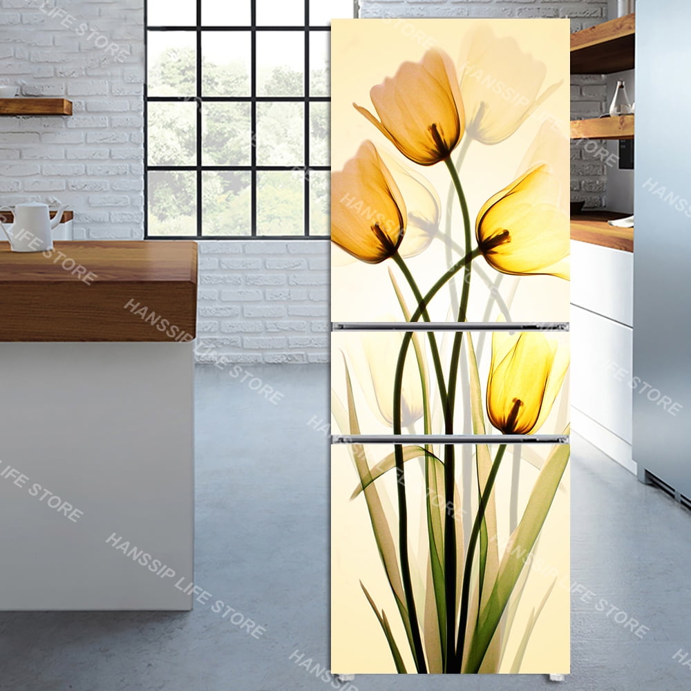 Retro Ph Booth Fridge Door Sticker Waterproof Kitchen rative Wallpaper ...