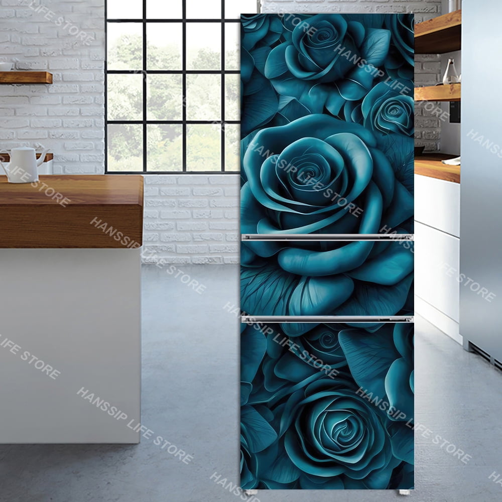 Retro Ph Booth Fridge Door Sticker Waterproof Kitchen rative Wallpaper ...
