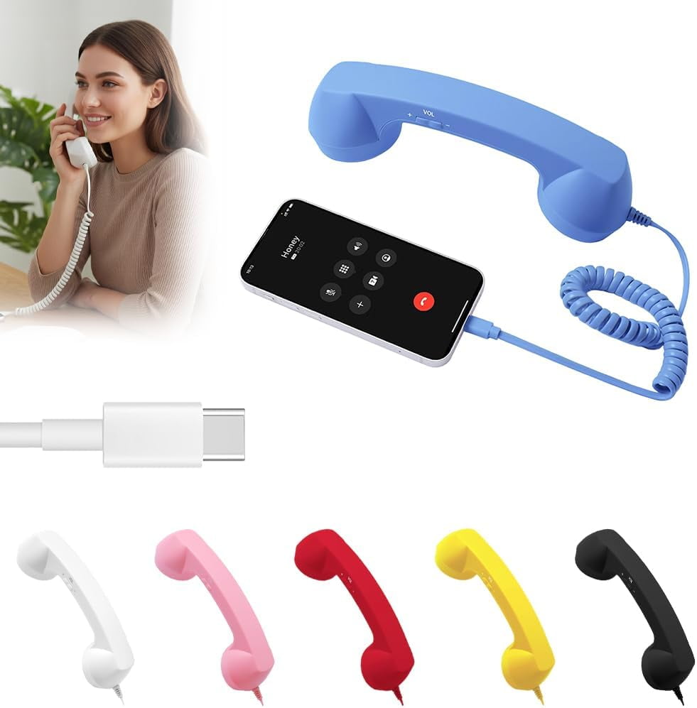 Retro Phone Handset，2026 New Wired plug-in handheld handset with ...