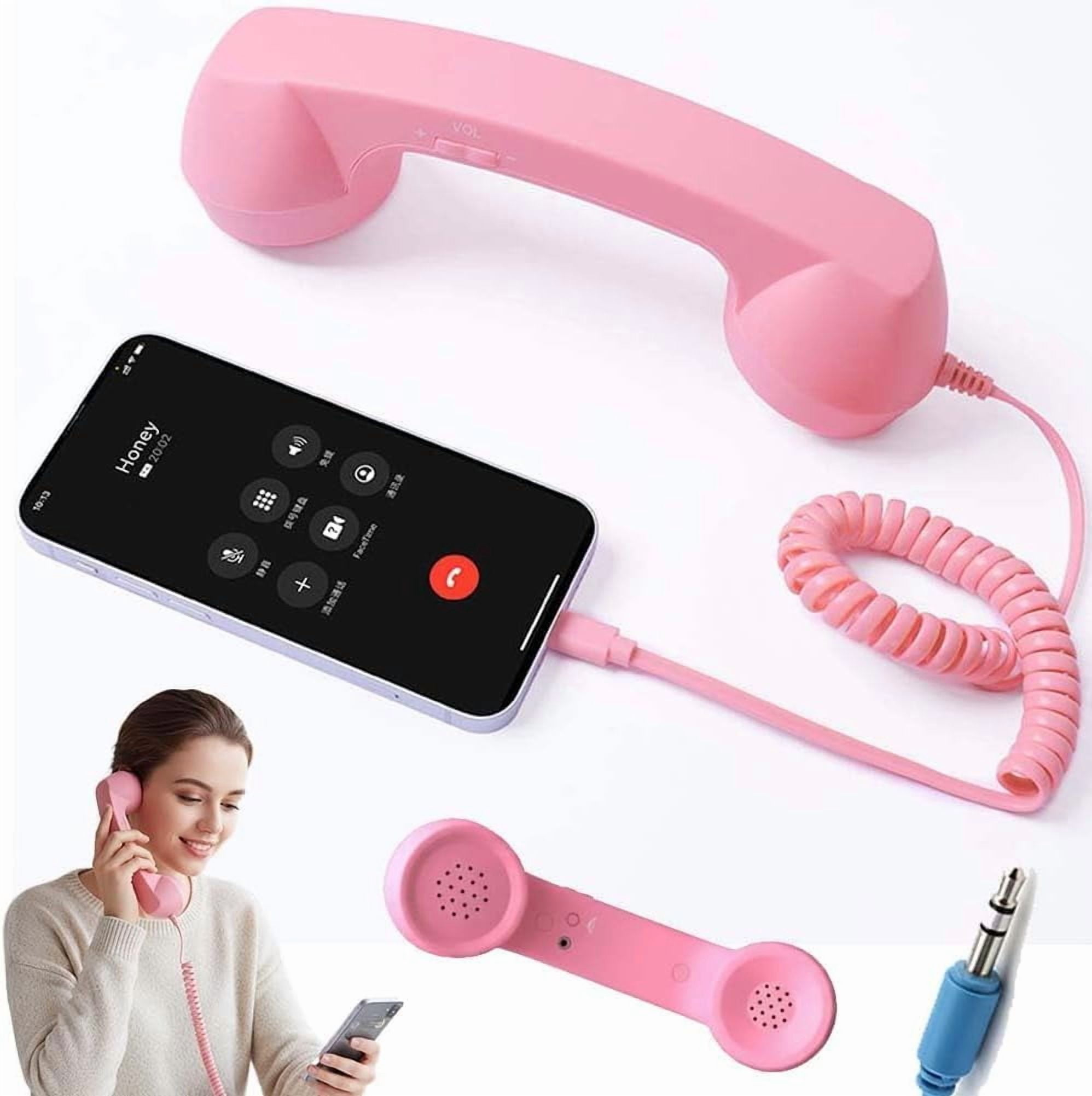 Retro Phone Handset for iPhone, Ergonomic Vintage Design with Noise ...