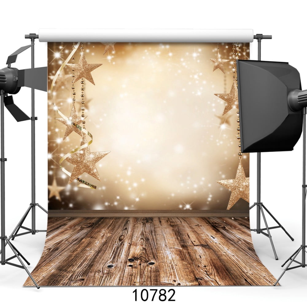 Retro Photography Backdrops Christmas Star Wooden Floor Backgrounds for ...