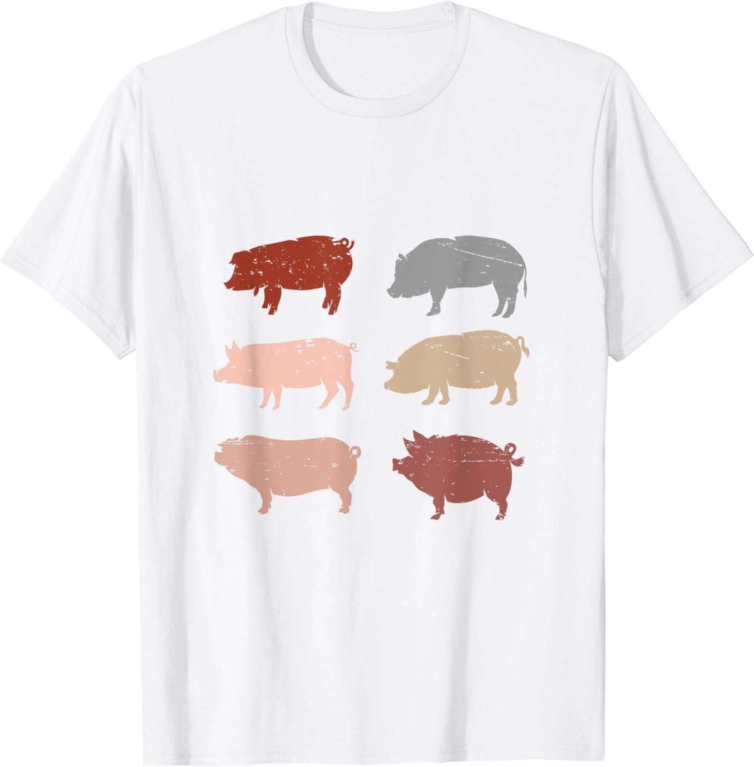 Retro Pig Lover Farm Animals Swine Vintage Pig T-Shirt - Walmart.com
