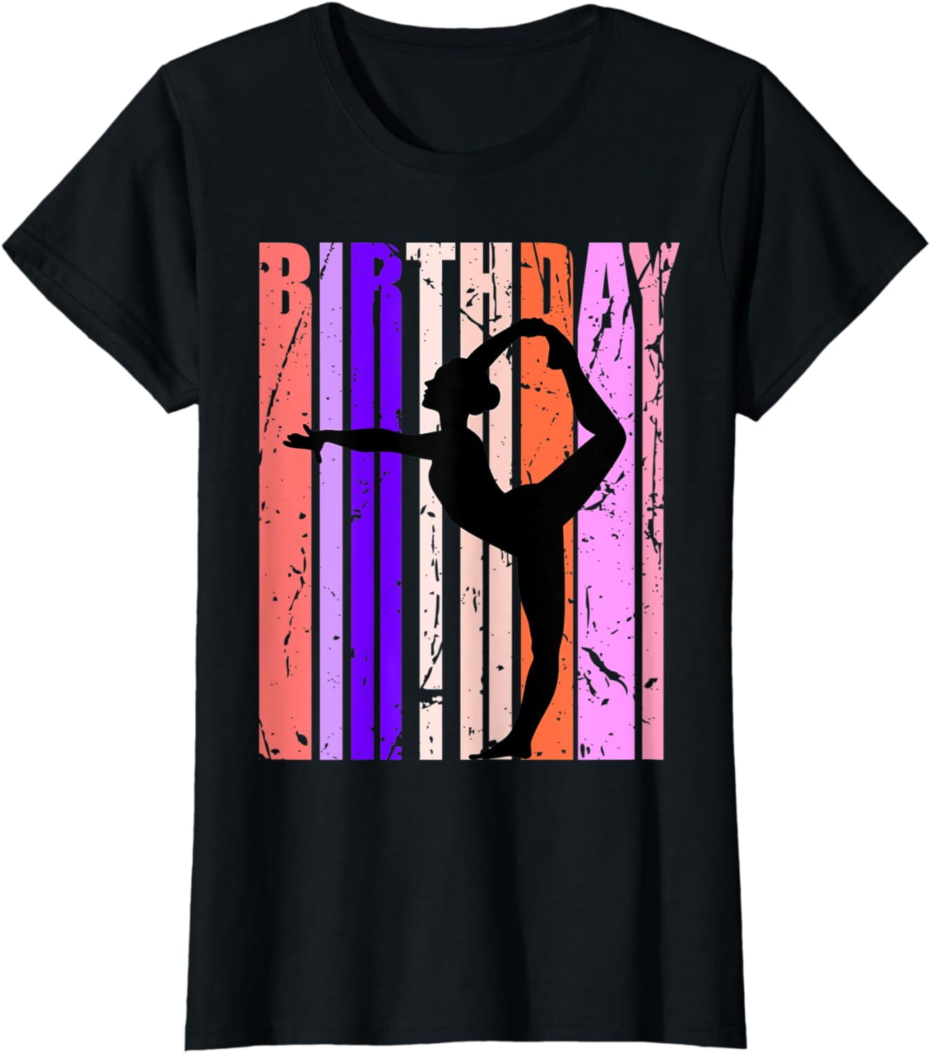 Retro Pilates Birthday Yoga Instructor Women Womens Stretch T-Shirt ...