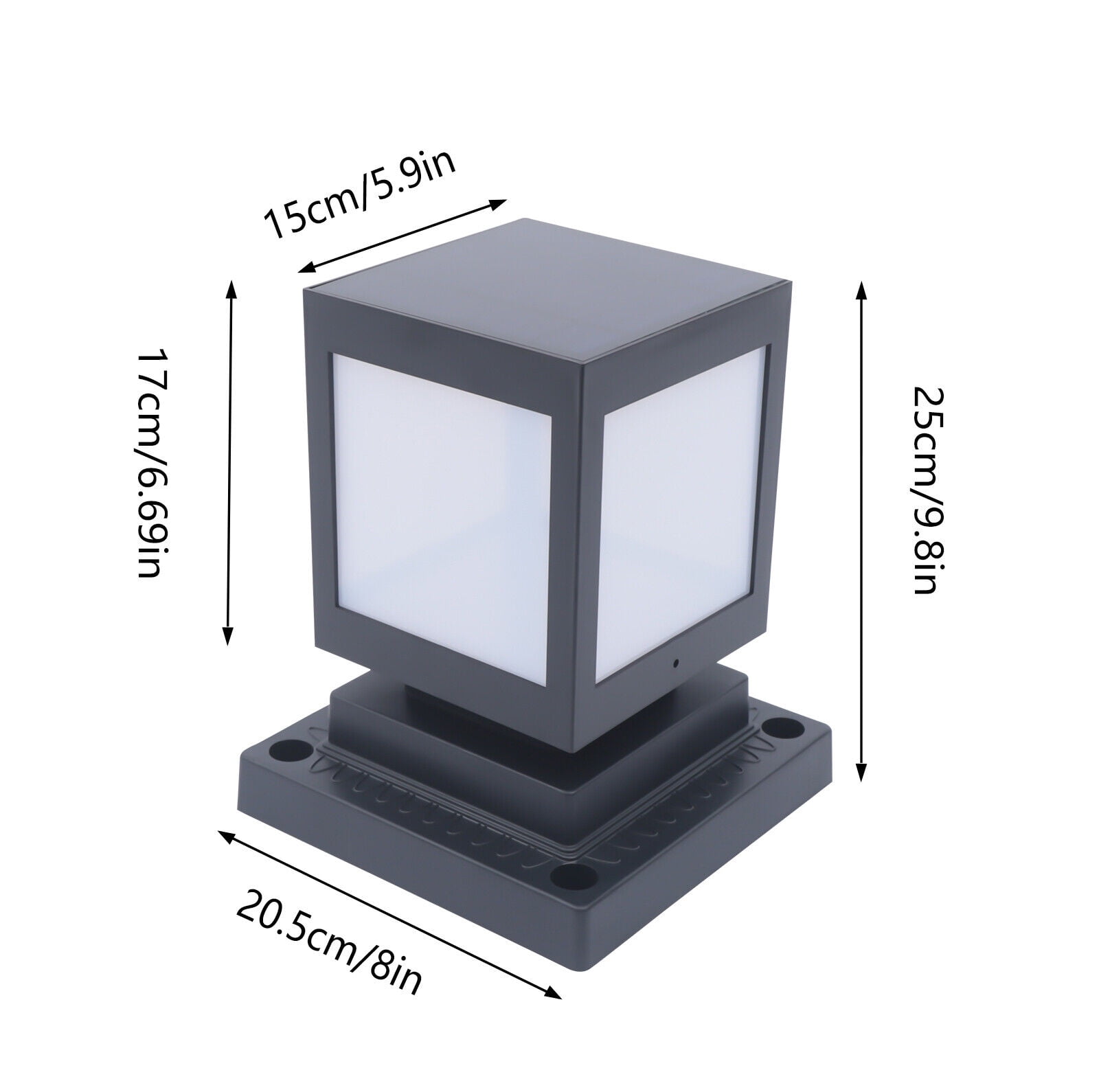 Retro Pillar Lamp Post Lamp Waterproof Yard Porch Gate Decor Wall ...
