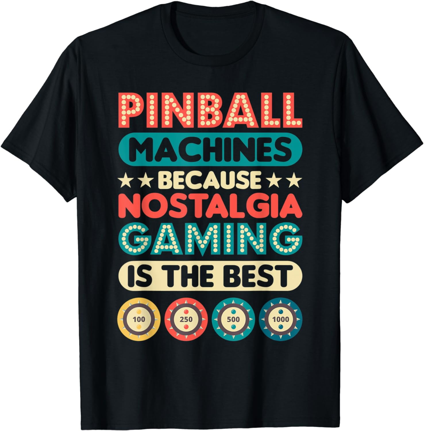 Retro Pinball Game Pinball Player Pinball Machine Pinball T-Shirt ...